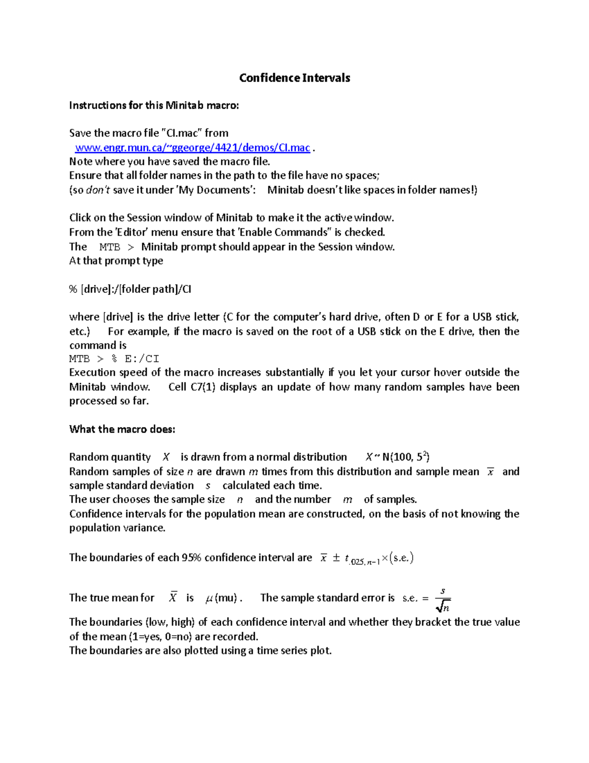 Tutorial work about Confidence intervals - Confidence Intervals ...