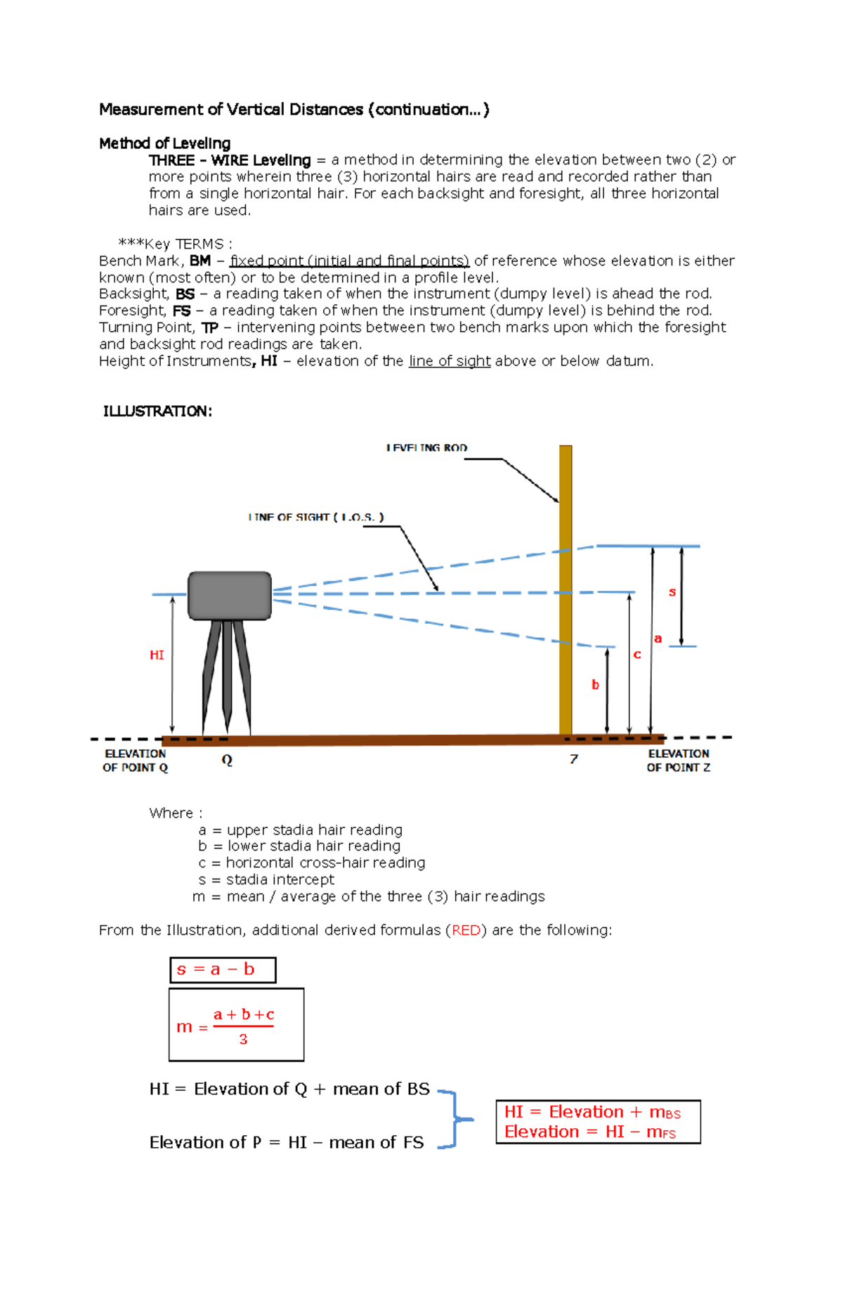 Ilide - 2 three wire leveling complete the differential level ...