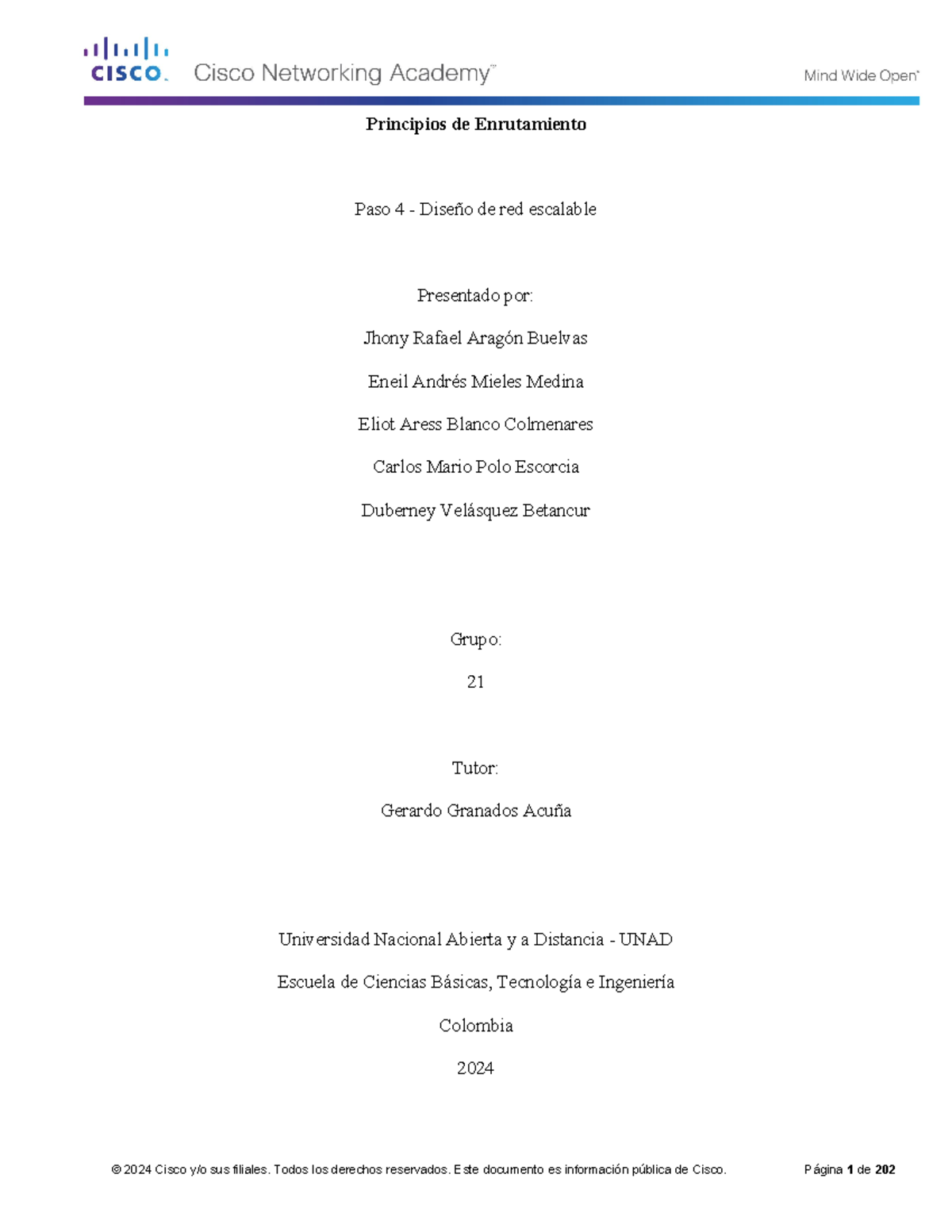 Grupo 21 ABE2 - Paso 4 - Diseño de red escalable Diseñar soluciones de ...