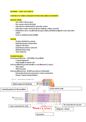 WEEK 5 Lecture p - Notes - BIO10004 WEEK 5 LECTURE OVERVIEW OF THE ...