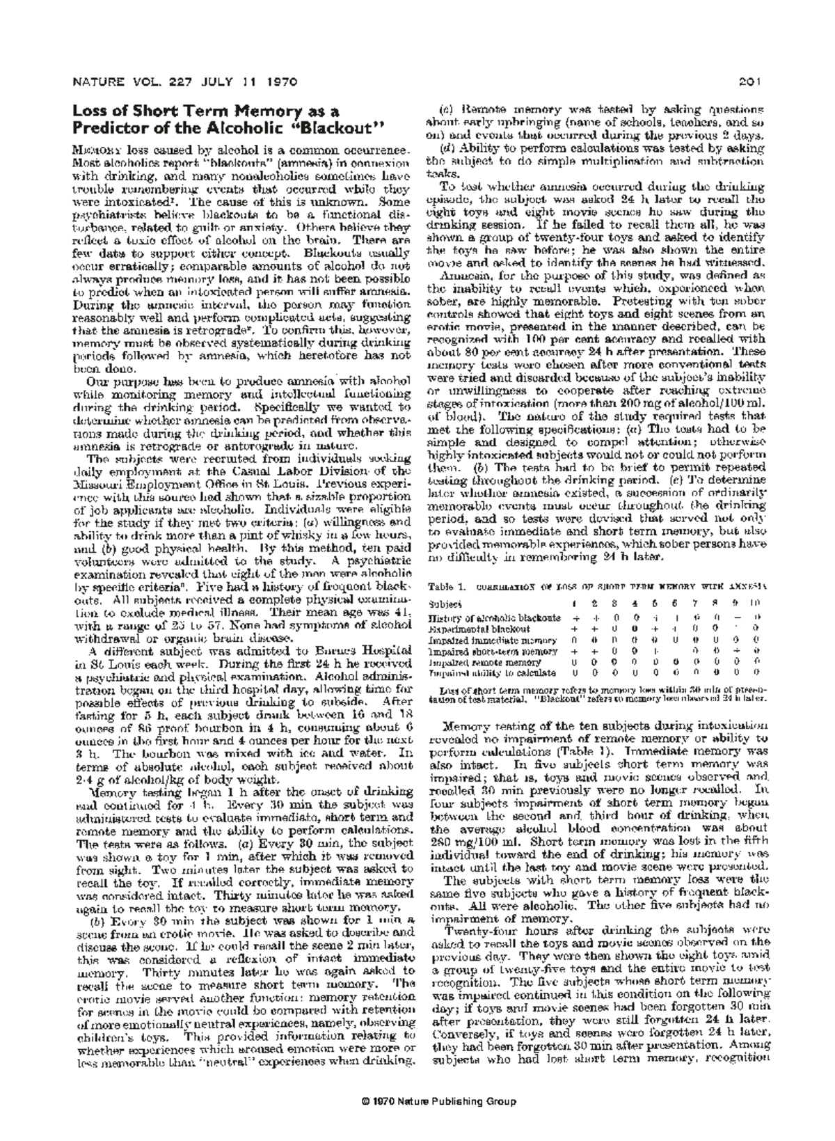 227201 a0 - © 1970 Nature Publishing Group NATURE VOL. 227 JULY 111970 ...