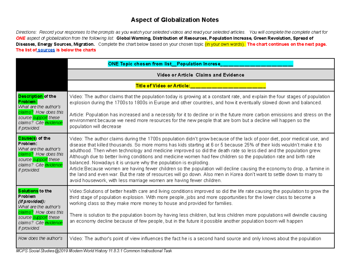 Copy of Aspects of Globalization 2023-1m - Aspect of Globalization ...