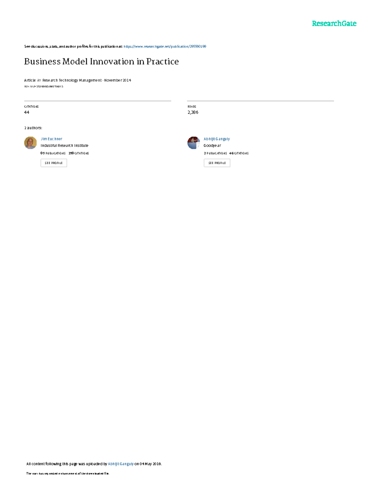 Business Model Innovation in Practice - See discussions, stats, and ...