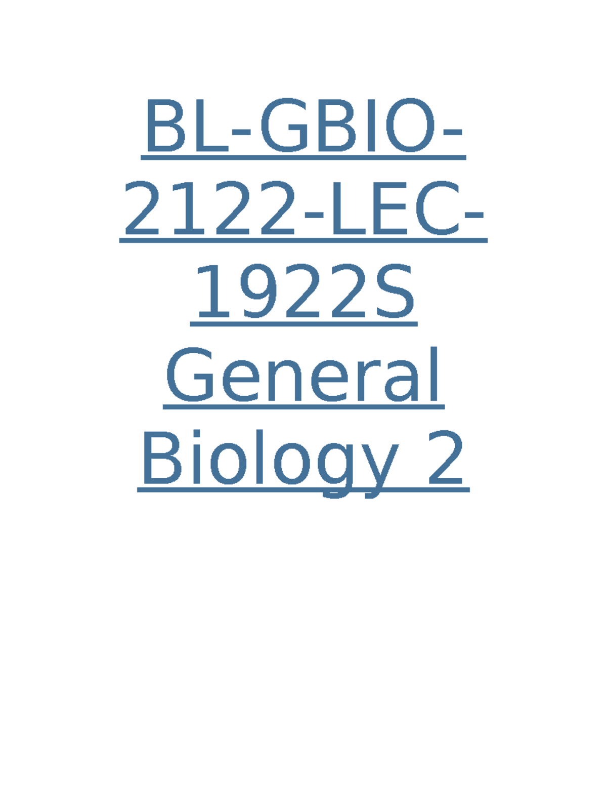 BL GBIO 2 WEEK 1 TO 20 NEW - SOURCE ANSWER BY ATE ZEIN - BL-GBIO- 2122 ...