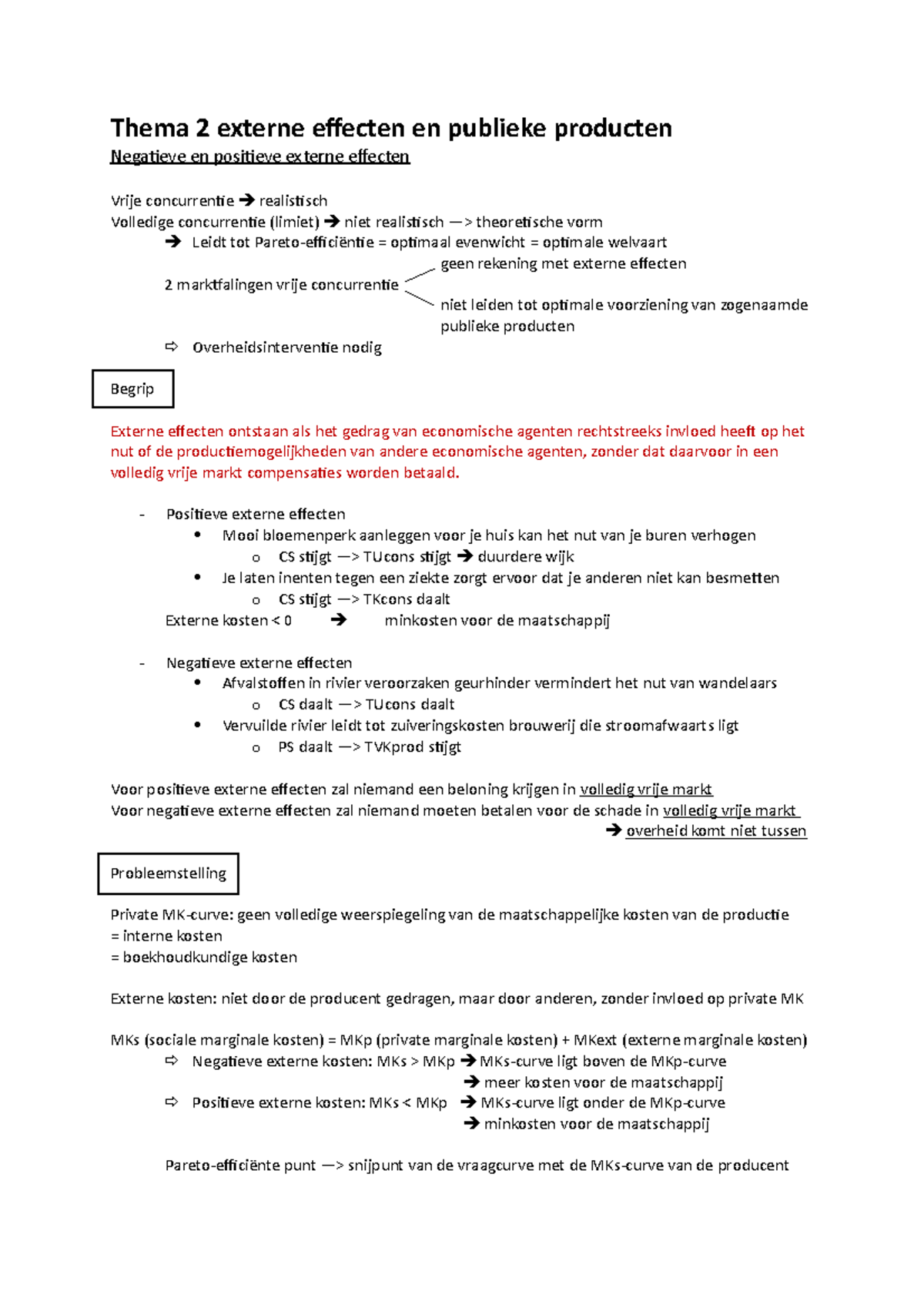 Negatieve en positieve externe effecten - Thema 2 externe effecten en ...