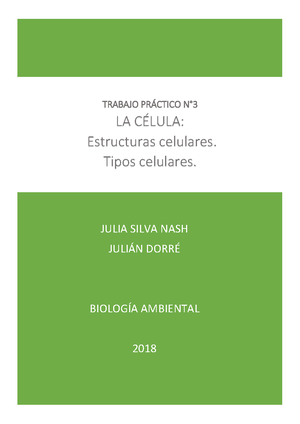 Trabajo Práctico N10 - Informe de laboratorio - TRABAJO PR¡CTICO N∞ Biodiversidad: briÛfitos y ...