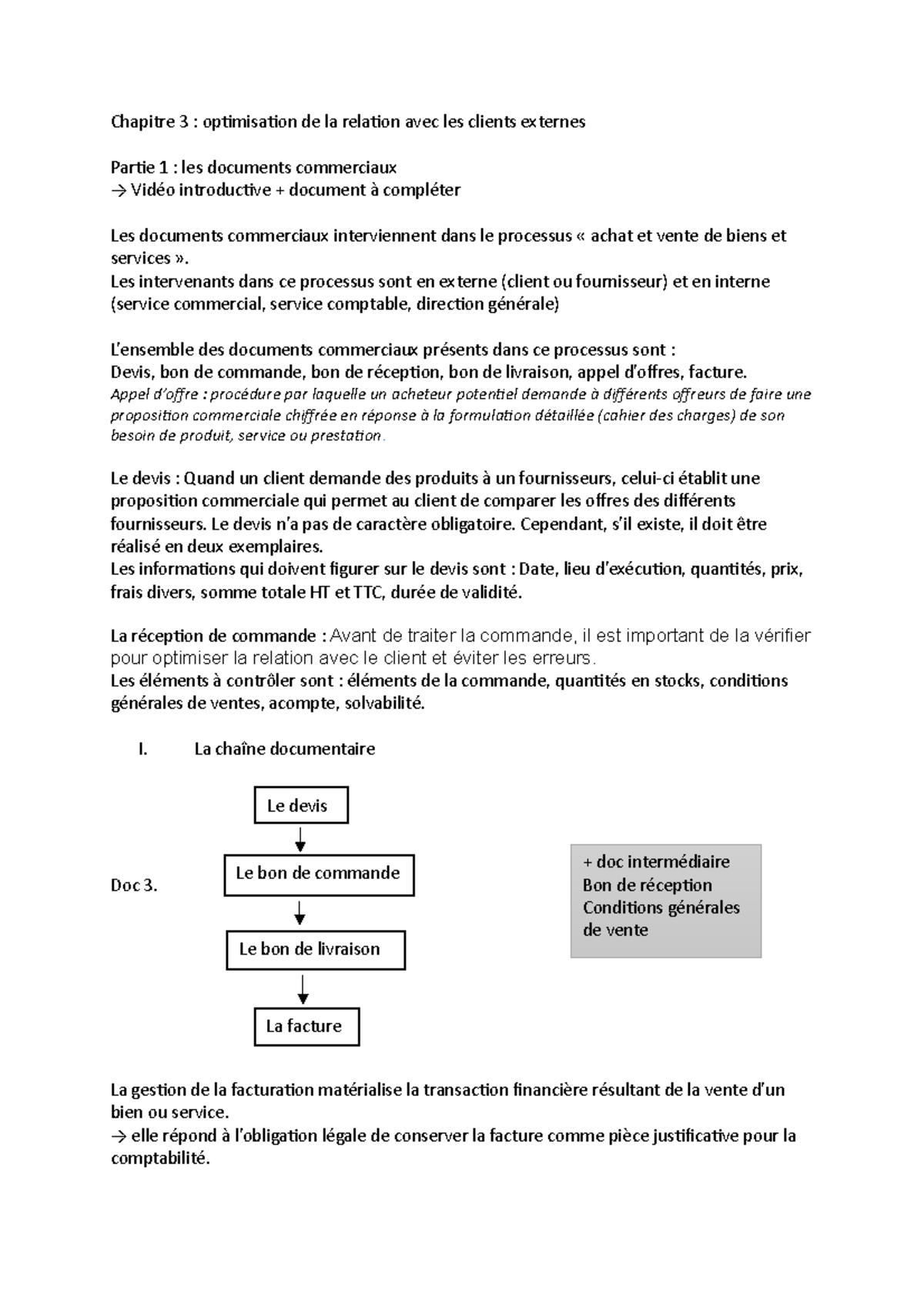 Chapitre 3 - Chapitre 3 : optimisation de la relation avec les clients ...