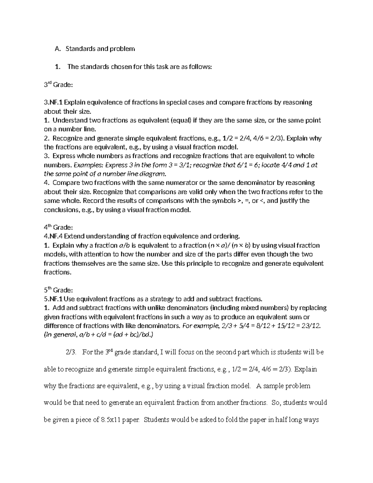 AOA2 BNM3 Task 4 - task done - A. Standards and problem The standards ...