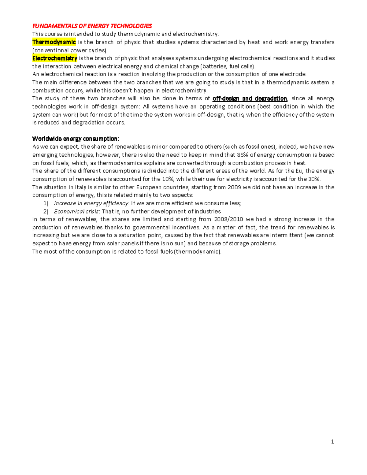 Completed-notes-of-the-course - FUNDAMENTALS OF ENERGY TECHNOLOGIES ...