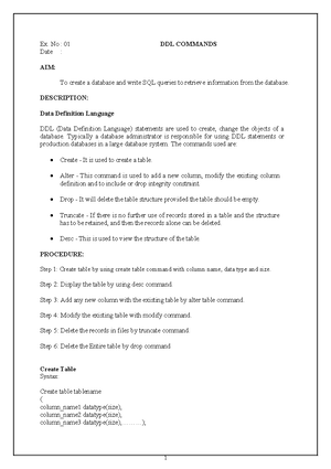dbms - cs3492 - Studocu