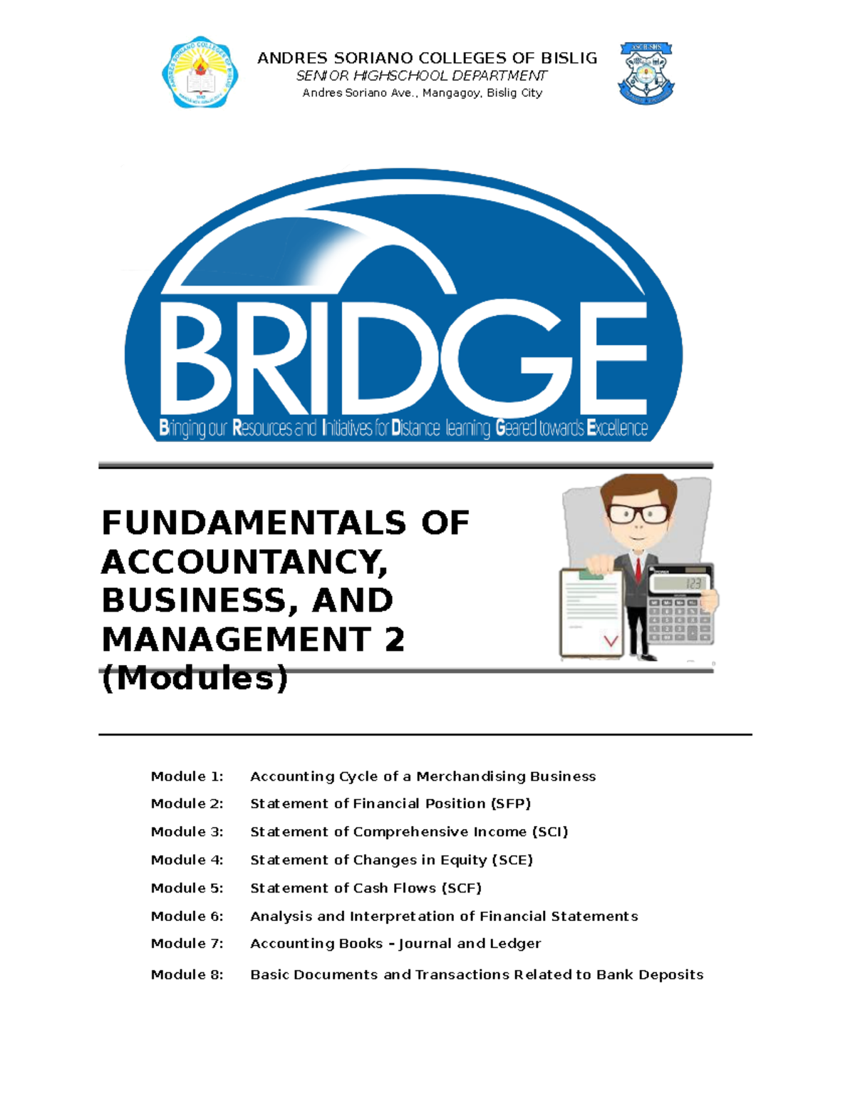 FABM - Module 7 - Lecture notes 7 - SENIOR HIGHSCHOOL DEPARTMENT Andres ...