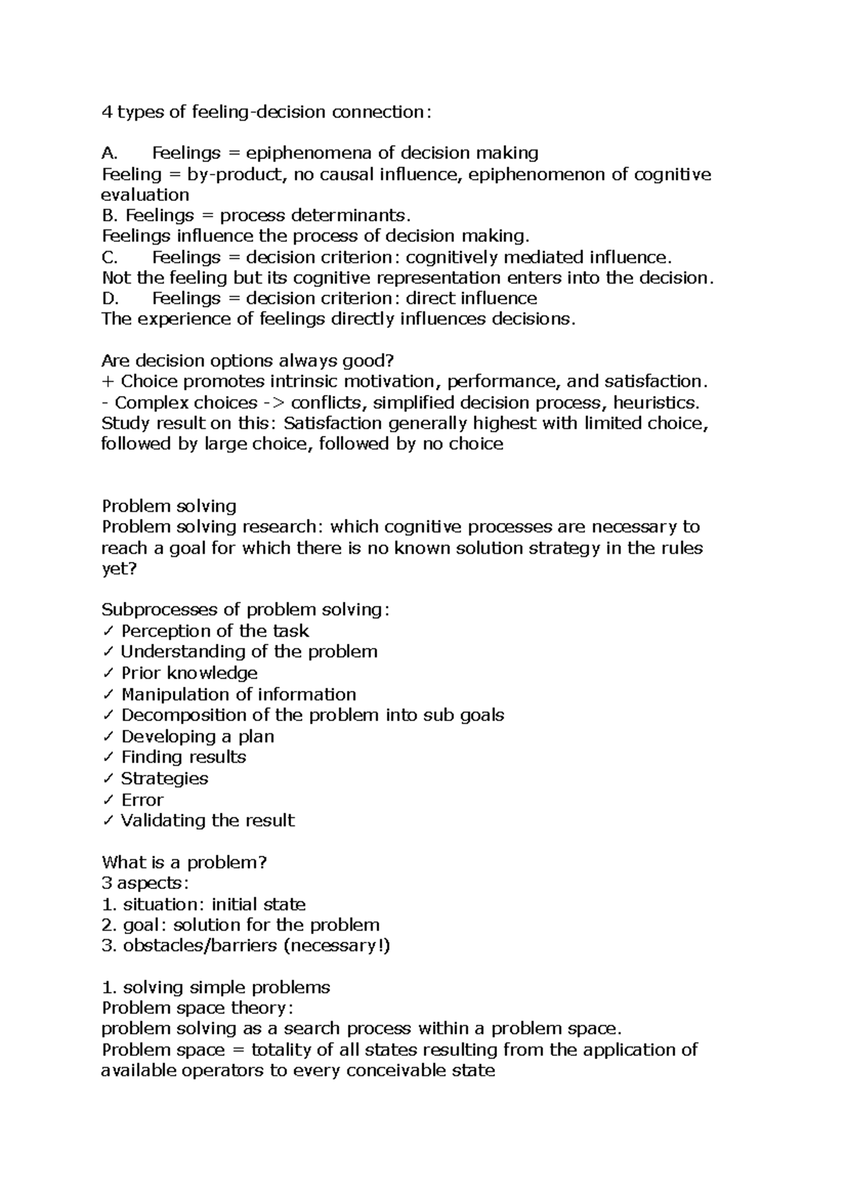 4 types of feeling - Psycho Notes - 4 types of feeling-decision ...