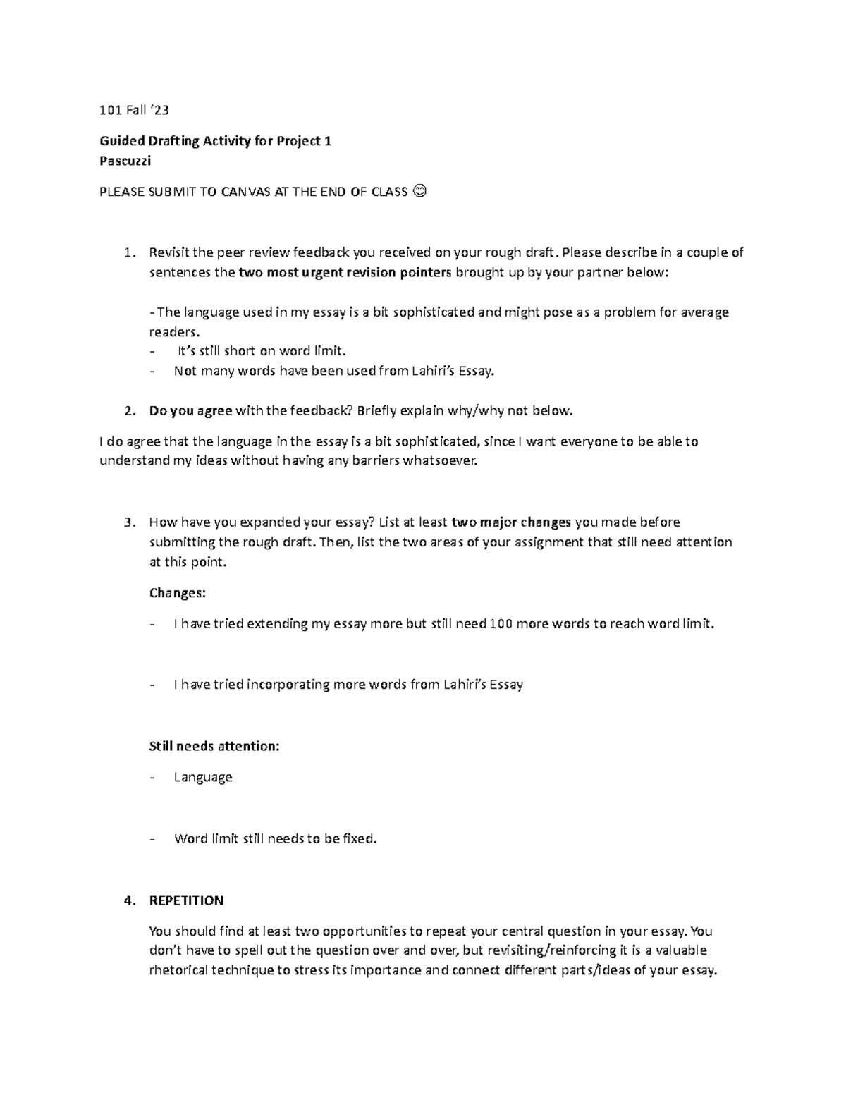 101 Project 1 Guided Drafting Activity (Pascuzzi) - 101 Fall ‘ Guided ...