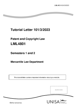 RRLLB81 Tut 101 - Tutorial letter 101 for LLB Research report 2023 ...