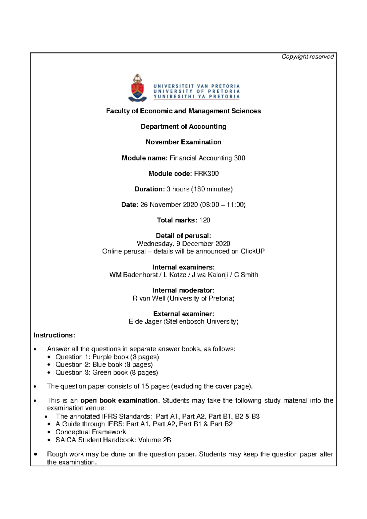 FRK300 Nov2020 previous year - Copyright reserved Faculty of Economic ...