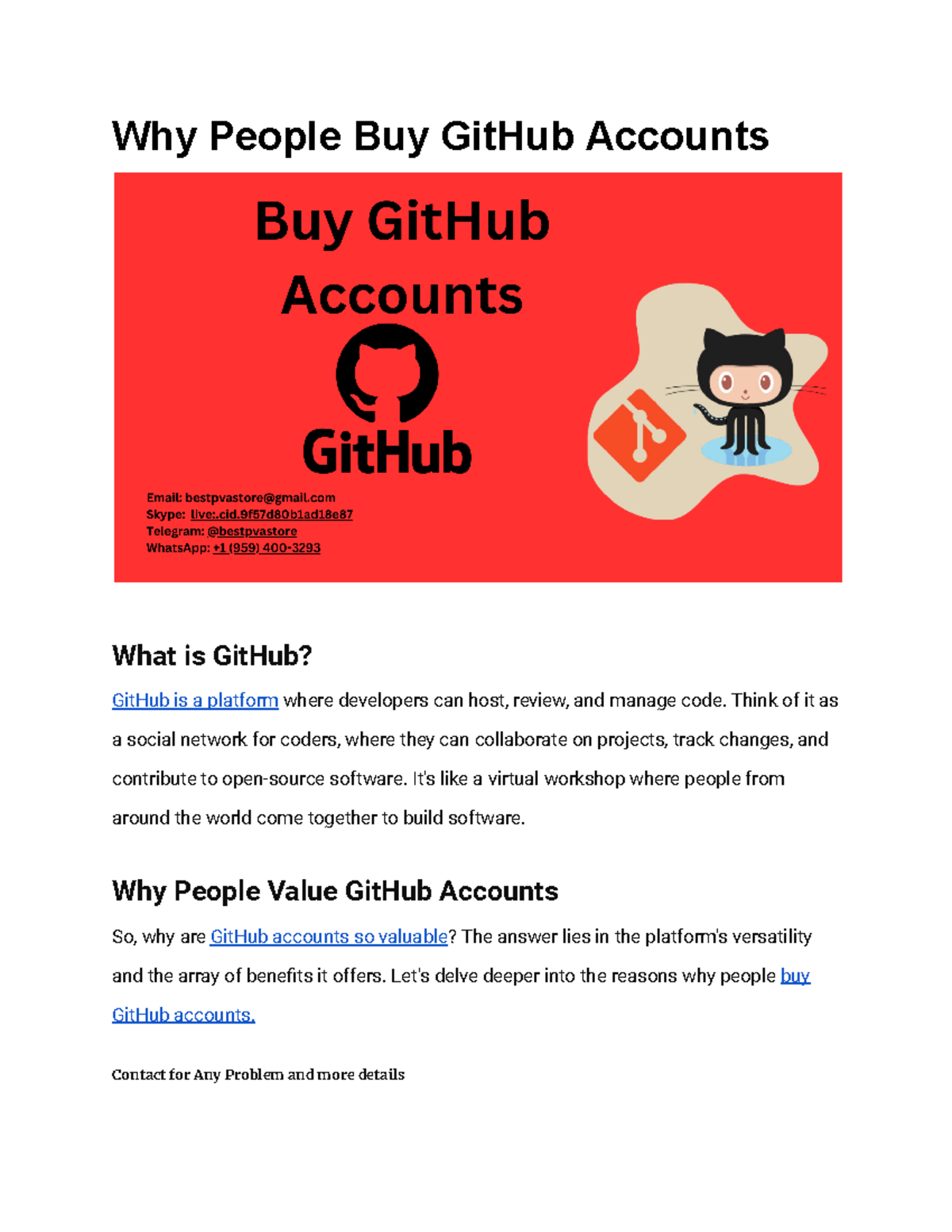 Why People Buy Git Hub Accounts - Why People Buy GitHub Accounts What is GitHub? GitHub is a ...