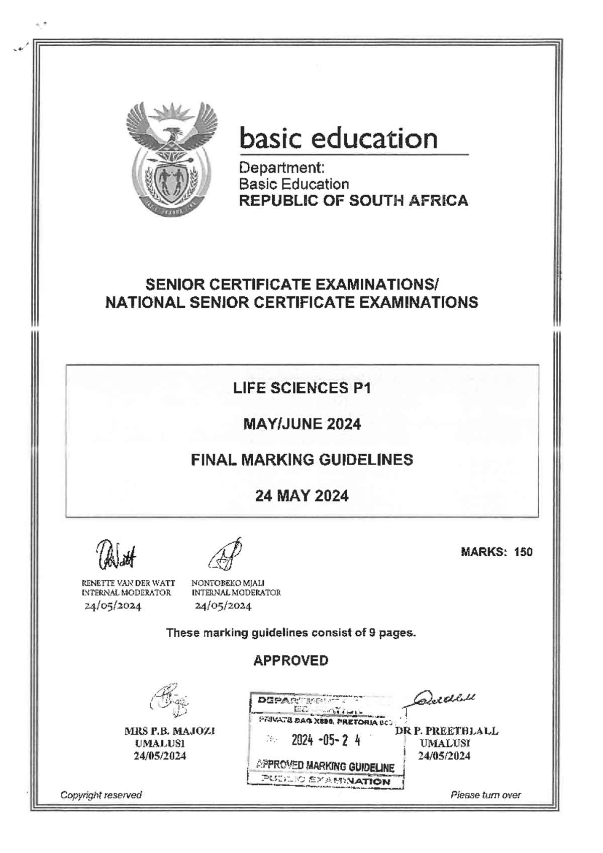 SC NSC JUNE P1 MG - Past paper - basic education Department: Basic ...