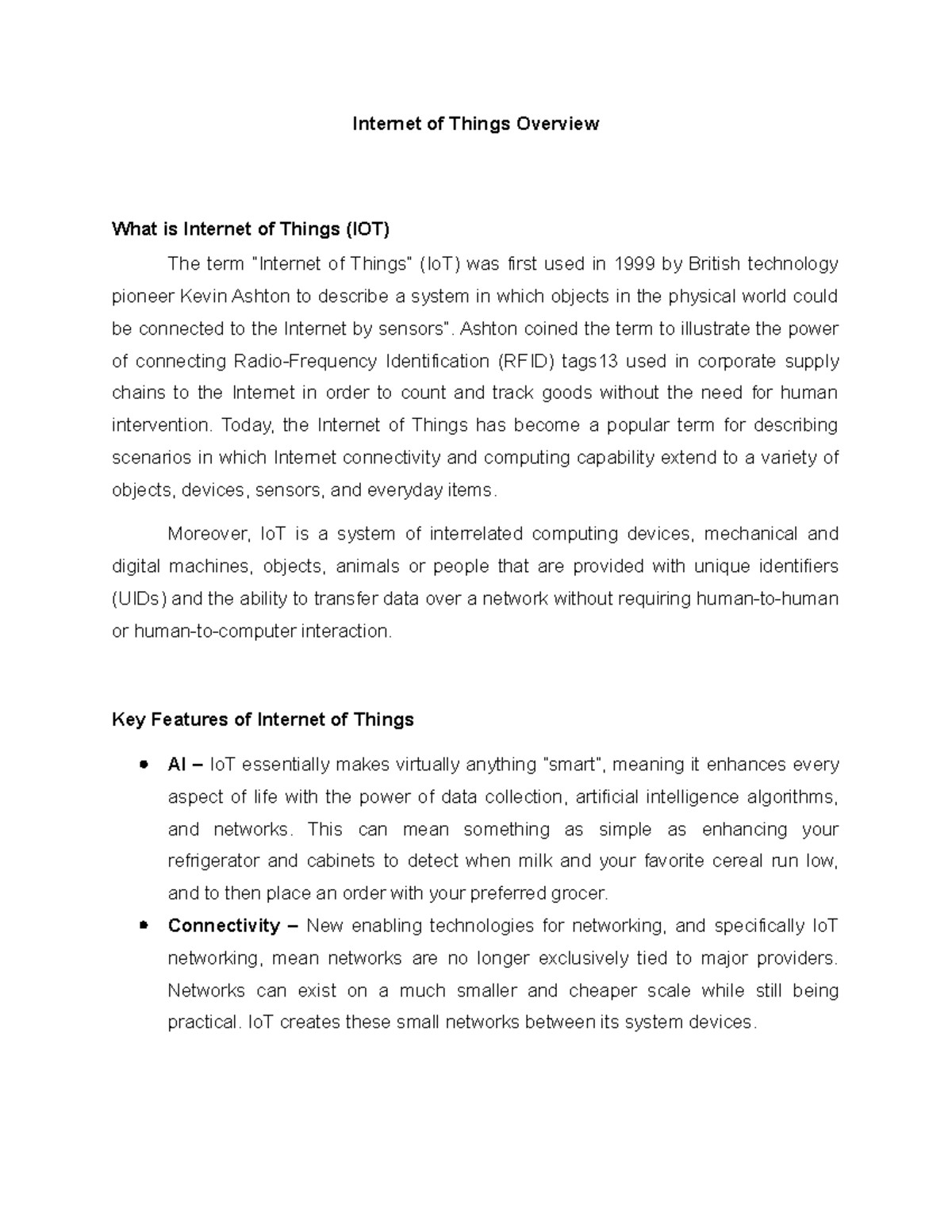 Internet of things overview - Internet of Things Overview What is ...