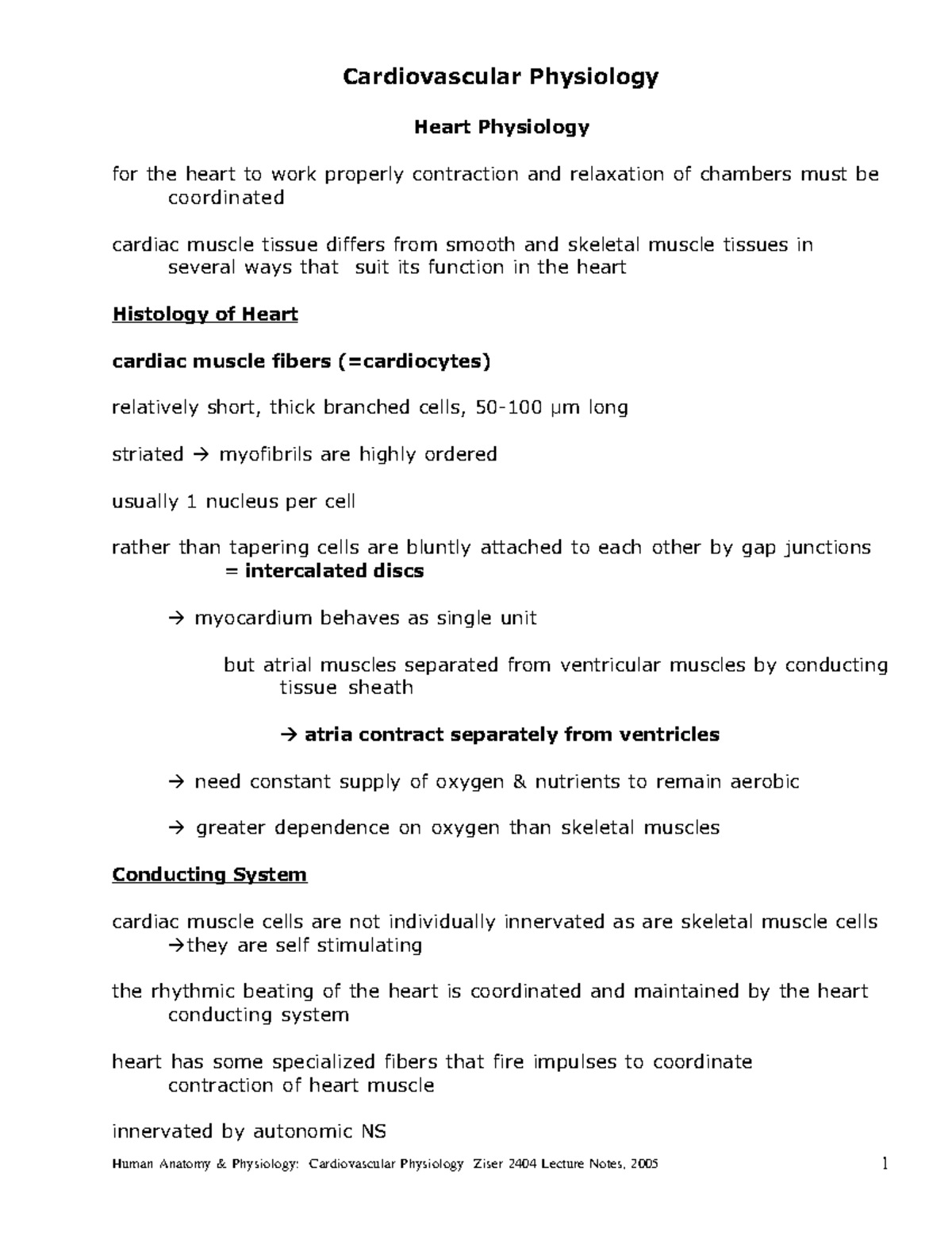 Cardiovascular Physiology - Cardiovascular Physiology Heart Physiology ...