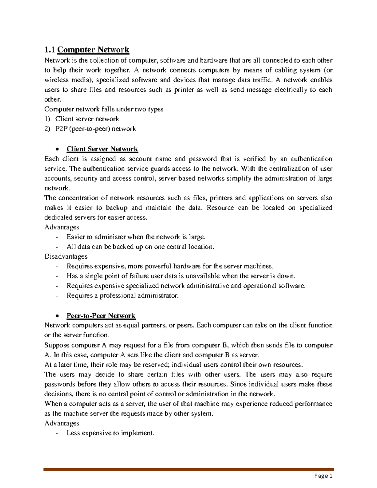 CN 11 Computer Network - Lecture notes 1 - Warning: TT: undefined ...
