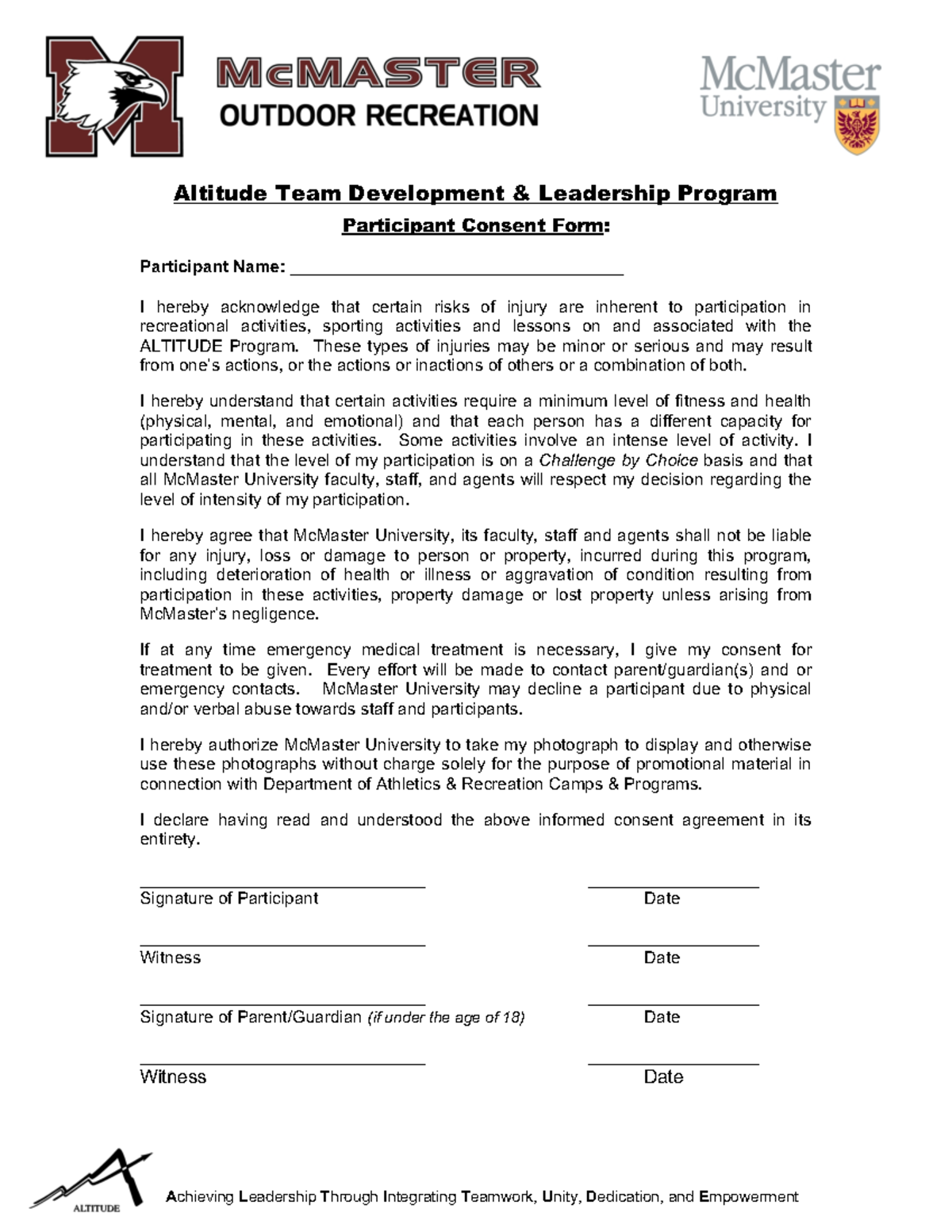 A4 - Consent Form for Participant Parents - Achieving Leadership ...