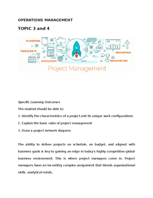 Operations Management Module 1 and 2 Activities - OPERATIONS MANAGEMENT MODULE 1 and 2 ...