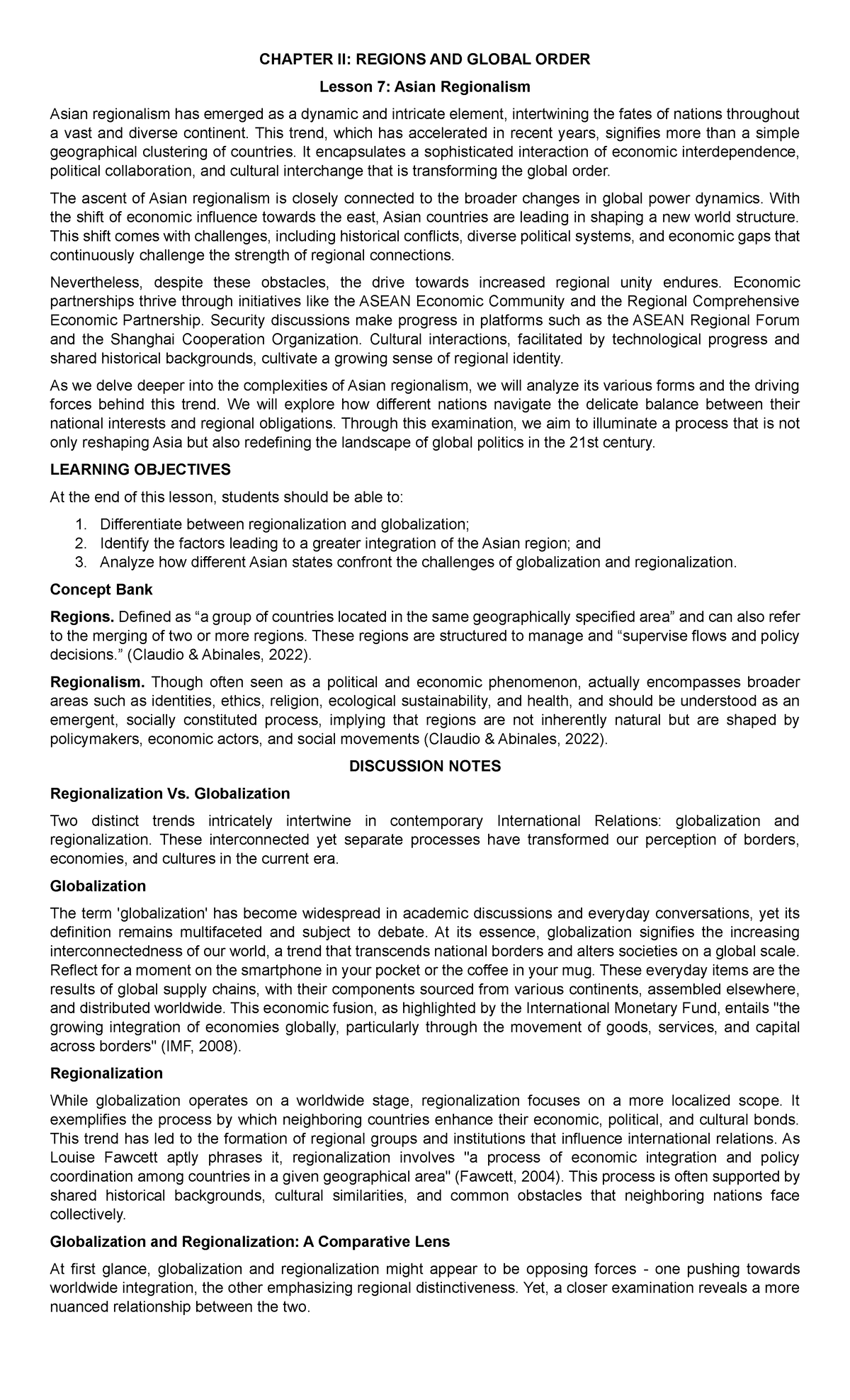Lesson-7 - about cotemporary world - CHAPTER II: REGIONS AND GLOBAL ...