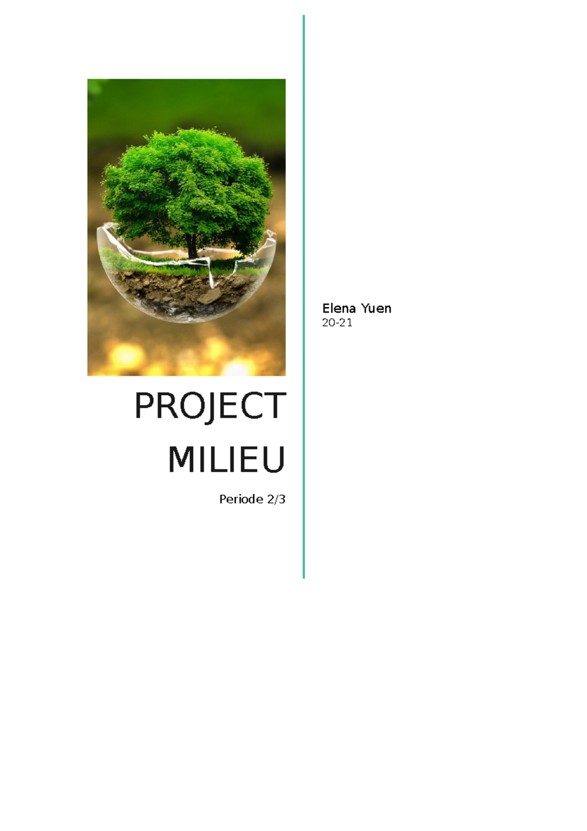 Project milieu - PROJECT MILIEU Periode 2/ Elena Yuen 20- Index ...