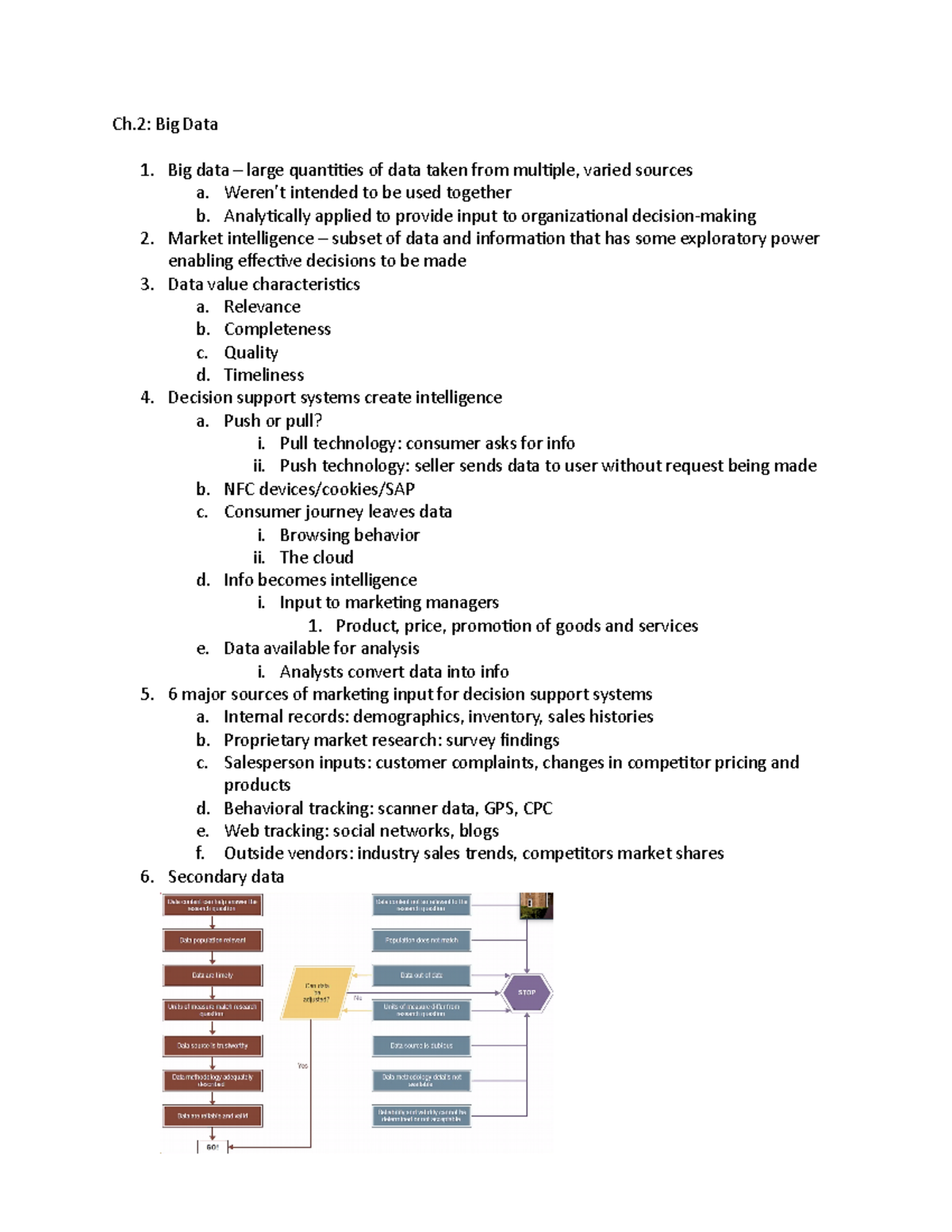 Ch 2 Notes - Big data, secondary data, ethics for collecting data - Ch ...