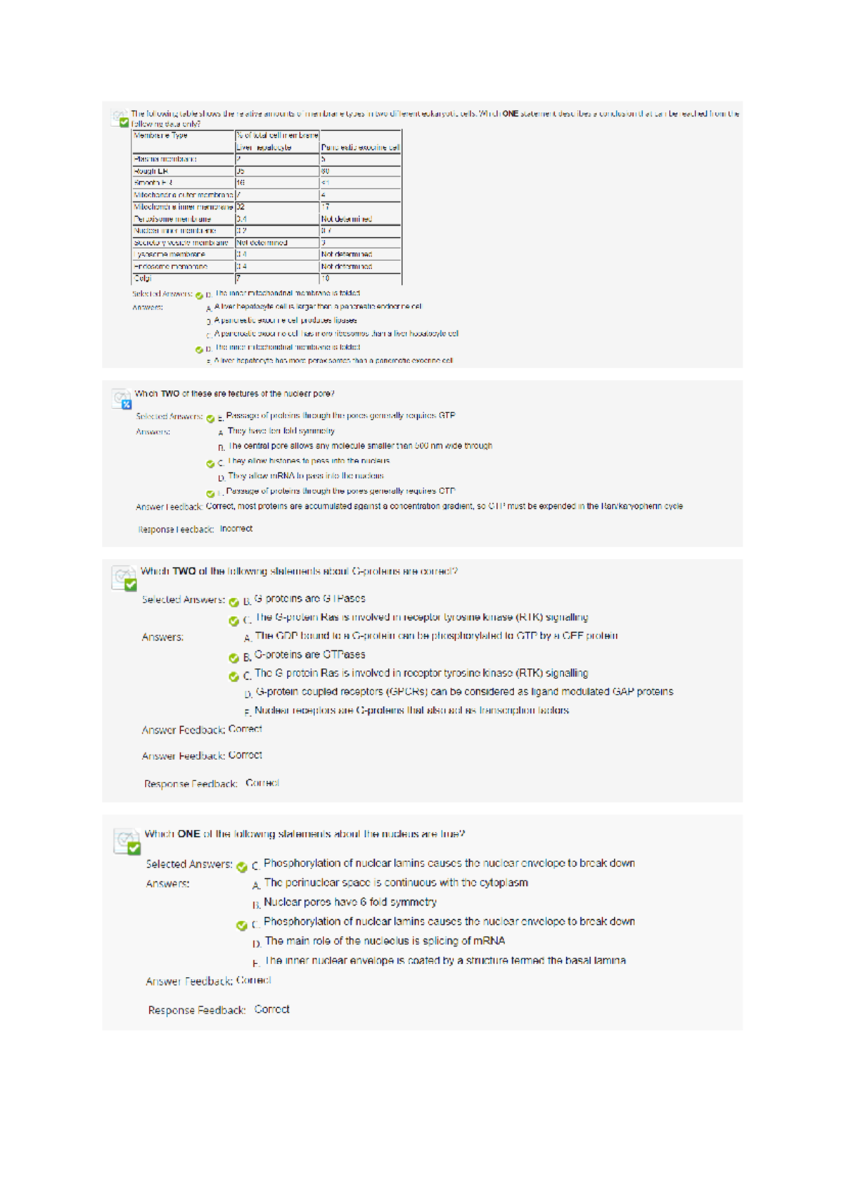 Cell Biology 1 MCQs - Studocu