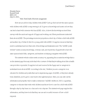 Self-reflection UNV 104 - Self-Reflection Essay Shonike Pierce Grand ...