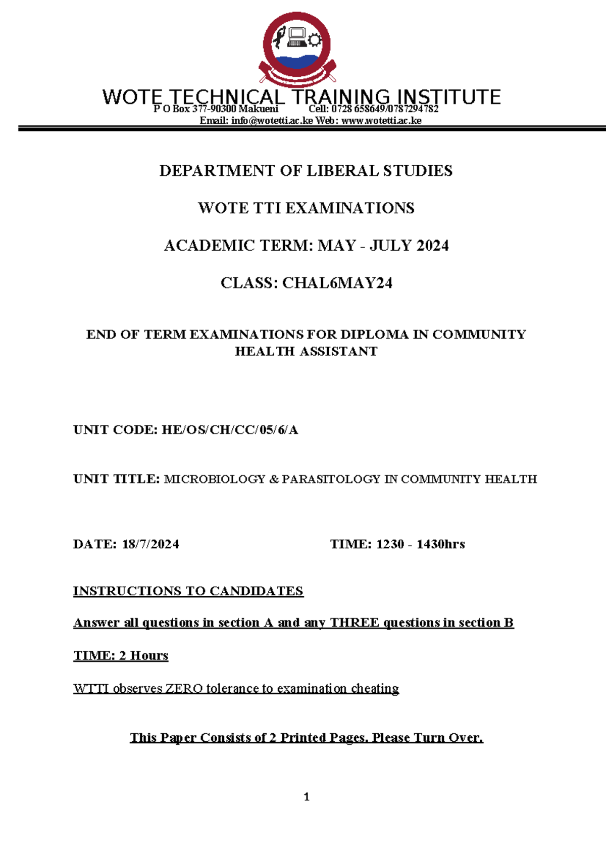 Microbiology and parasitology short questions and long essay questions ...