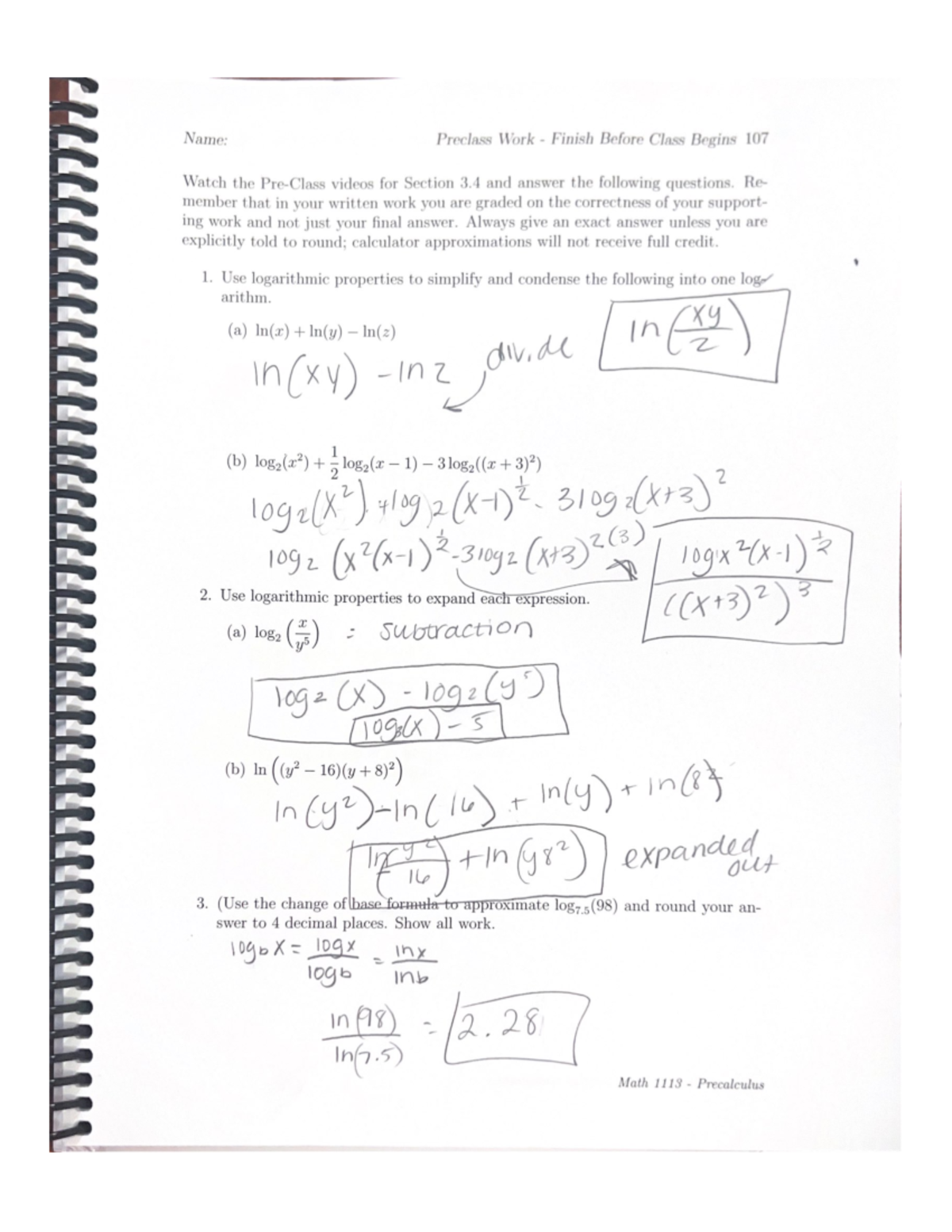 Scanned Documents 2 - math practice problems for precalc - MATH 1113E ...