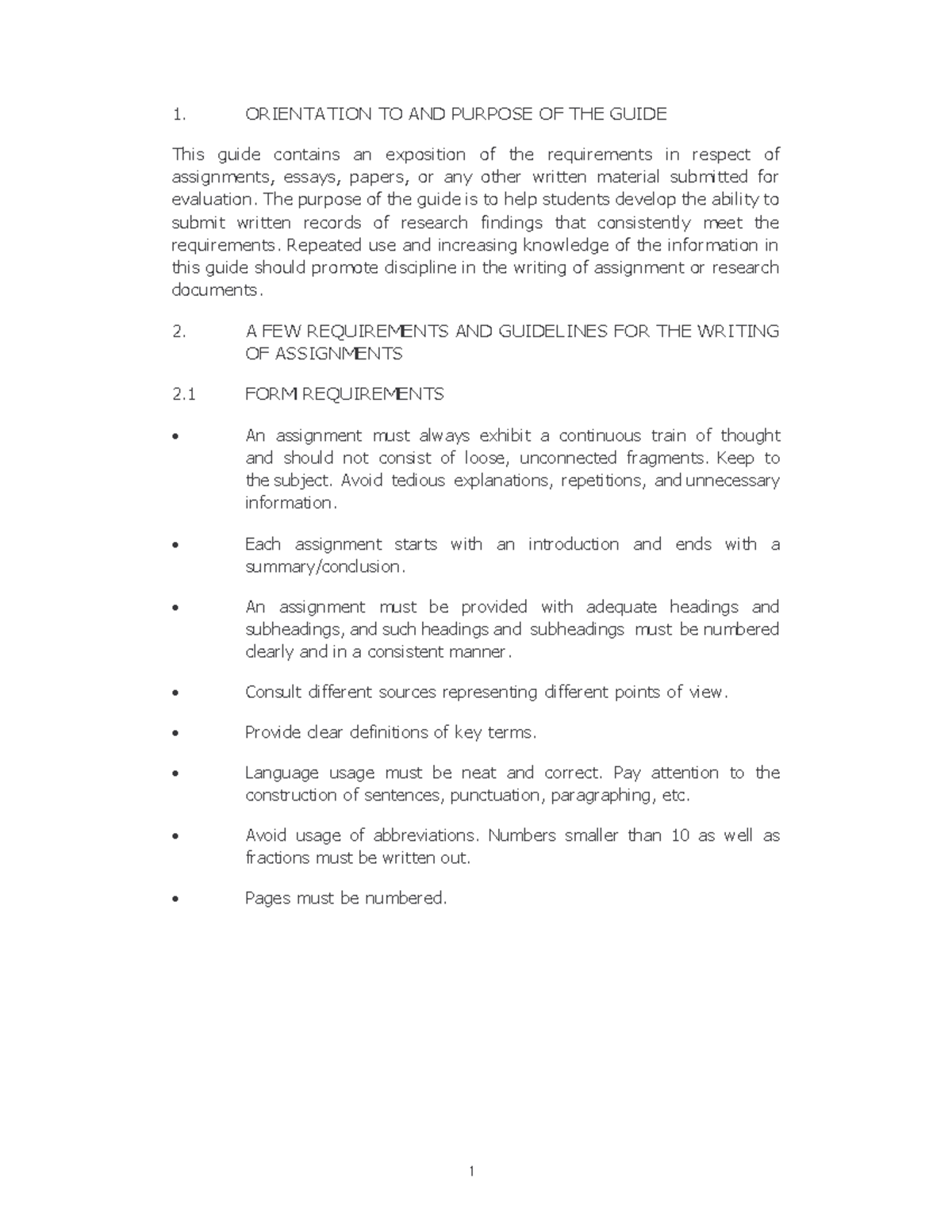 Guide for Writing Assignments 240803 134000 - 1. ORIENTATION TO AND ...