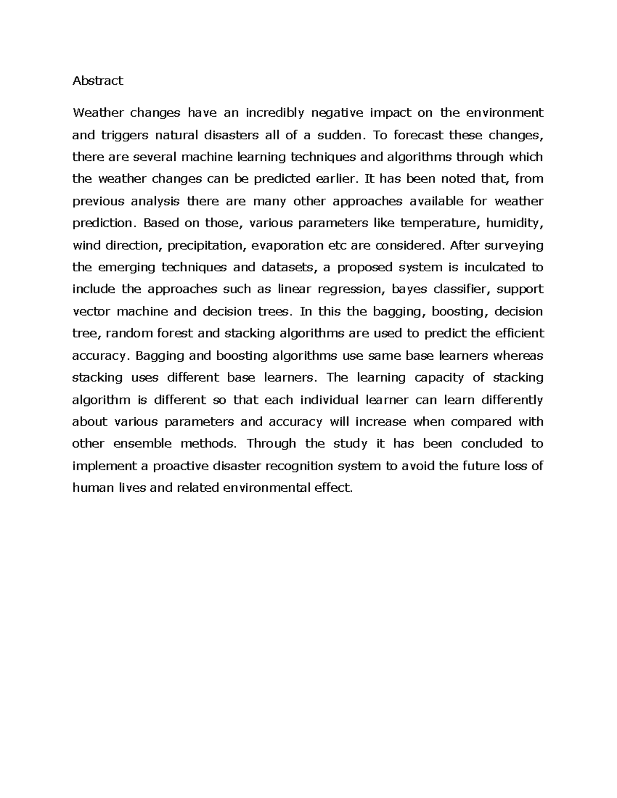 An Ensemble Approach to Predict Weather Forecast using Machine Learning ...