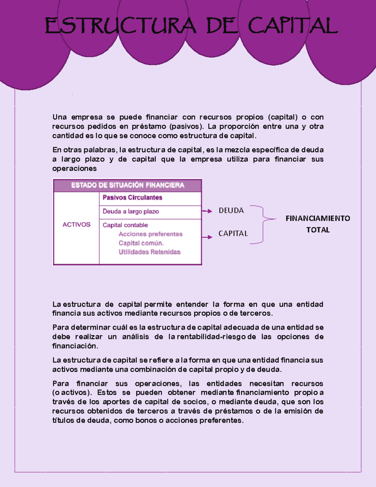 Estructura de Capital - Una empresa se puede financiar con recursos ...