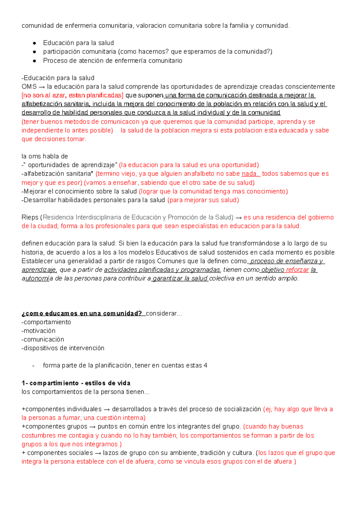 Clase 3, sp2 - comunidad de enfermeria comunitaria, valoracion comunitaria sobre la familia y ...