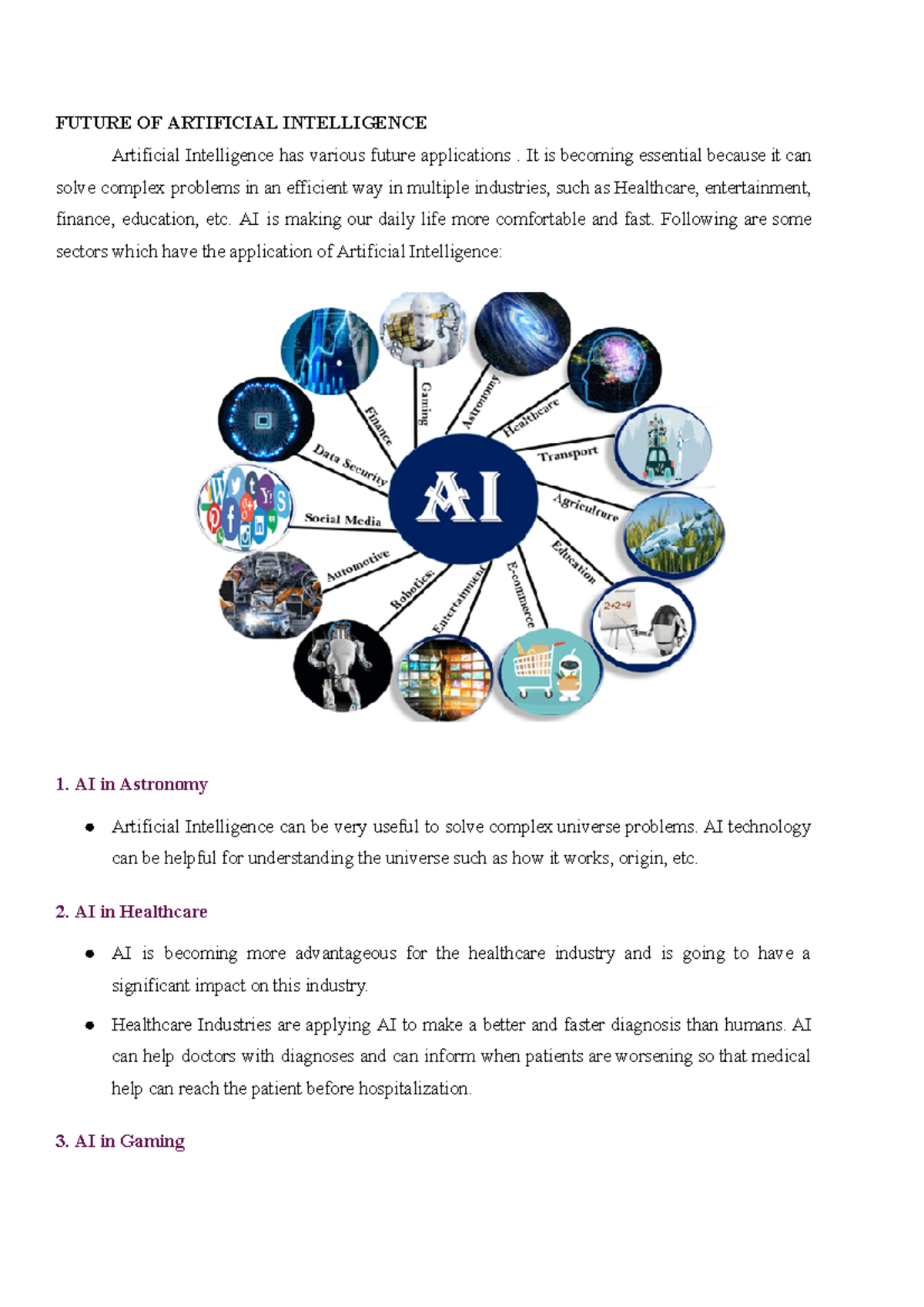 1.2 Future OF Artificial Intelligence - FUTURE OF ARTIFICIAL INTELLIGENCE Artificial ...