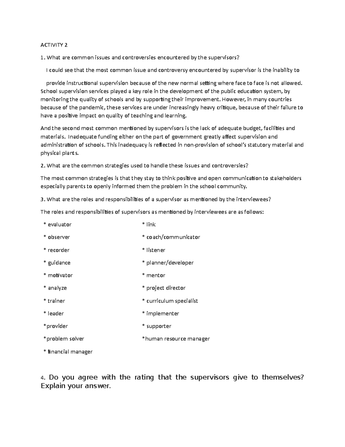 Document-1 - Most common issues of educational supervision in the ...