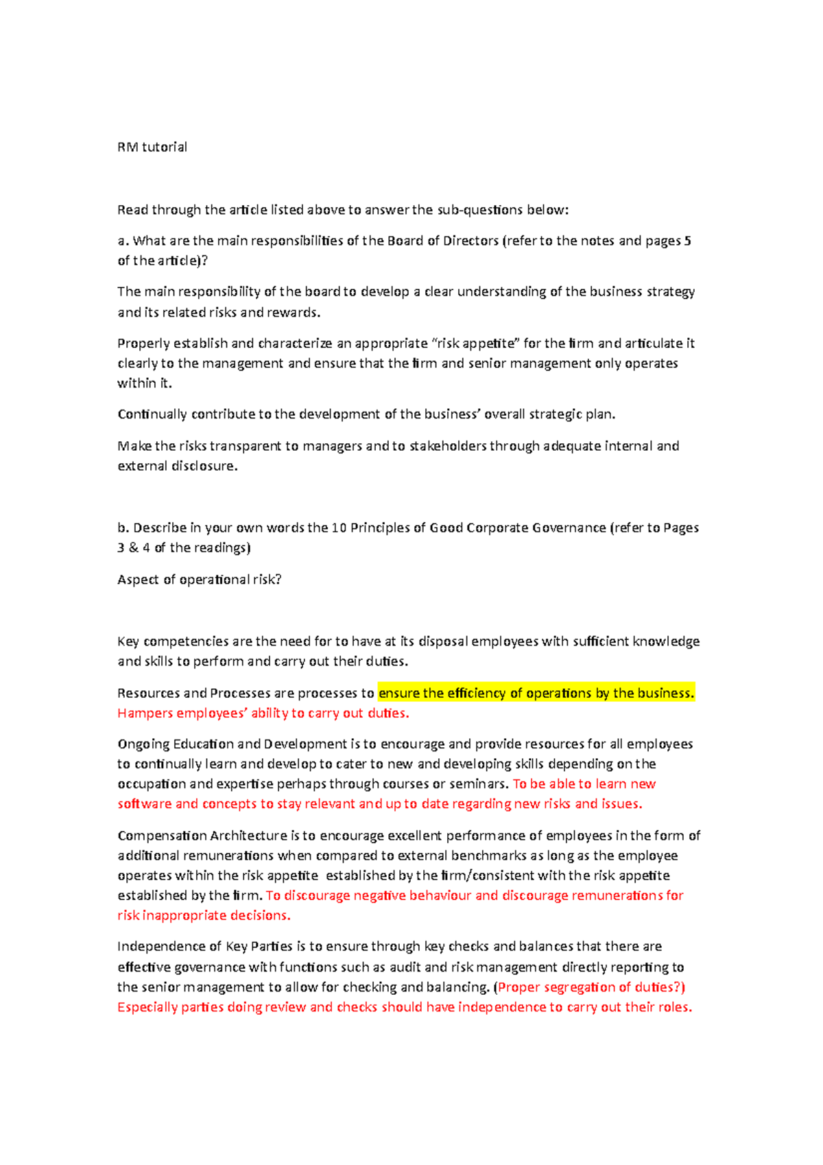 RM tutorial 10 - RM tutorial Read through the article listed above to answer the sub-questions ...