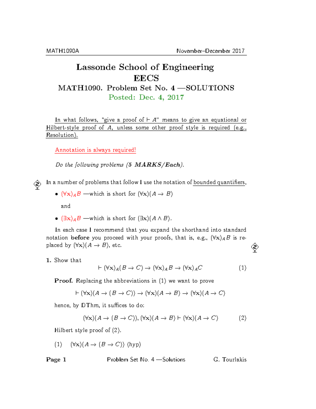 Assignment 4 2017 SOL - Lassonde School of Engineering EECS MATH1090 ...
