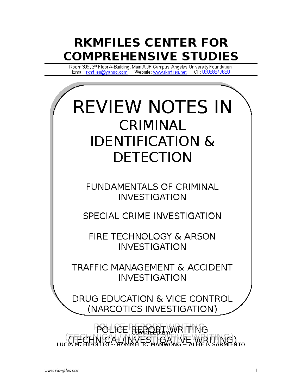 4. Compilations in Criminal Investigation 09 - RKMFILES CENTER FOR ...