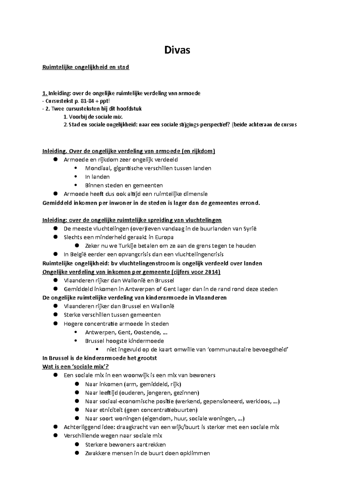 Ruimtelijke ongelijkheid en stad - Divas Ruimtelijke ongelijkheid en stad Inleiding: over de ...