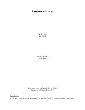 Lab 5 - Experiments - Experiment 5: Introduction and Troubleshooting ENGR 357 Section 3 Spring ...