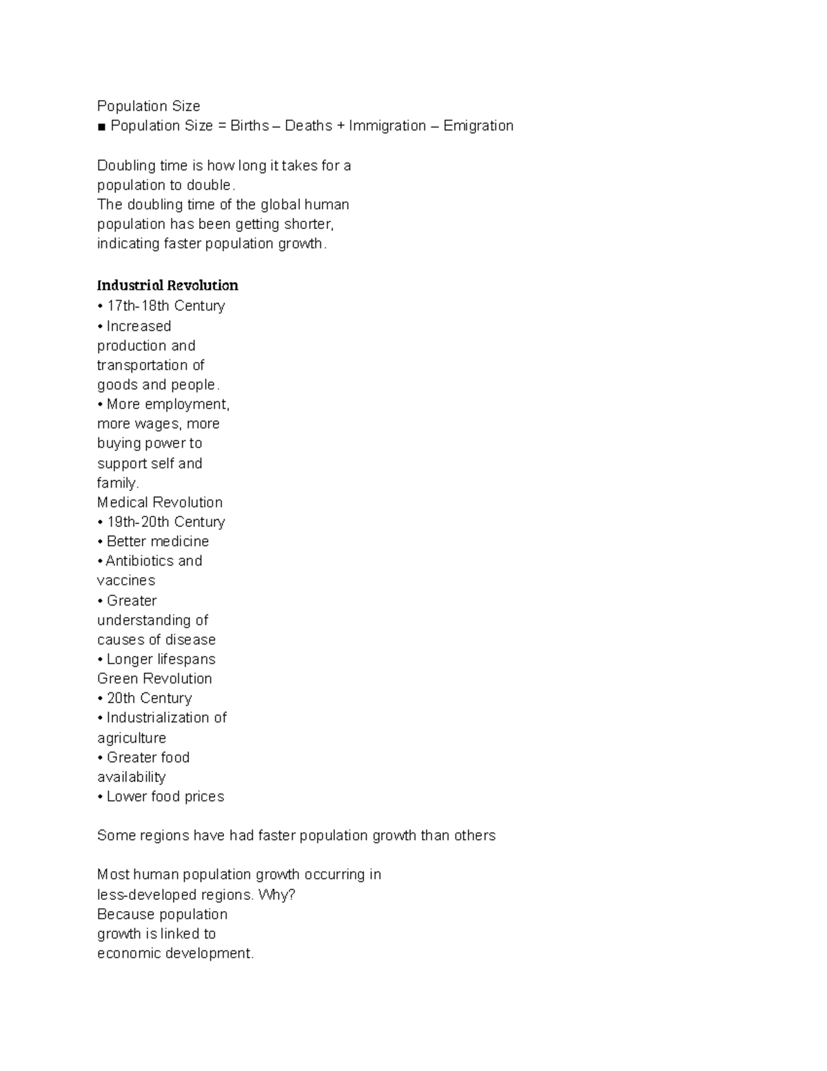 Chapter 5 BIO 111-900C - Lecture Notes for BIO 111-900C - Population ...