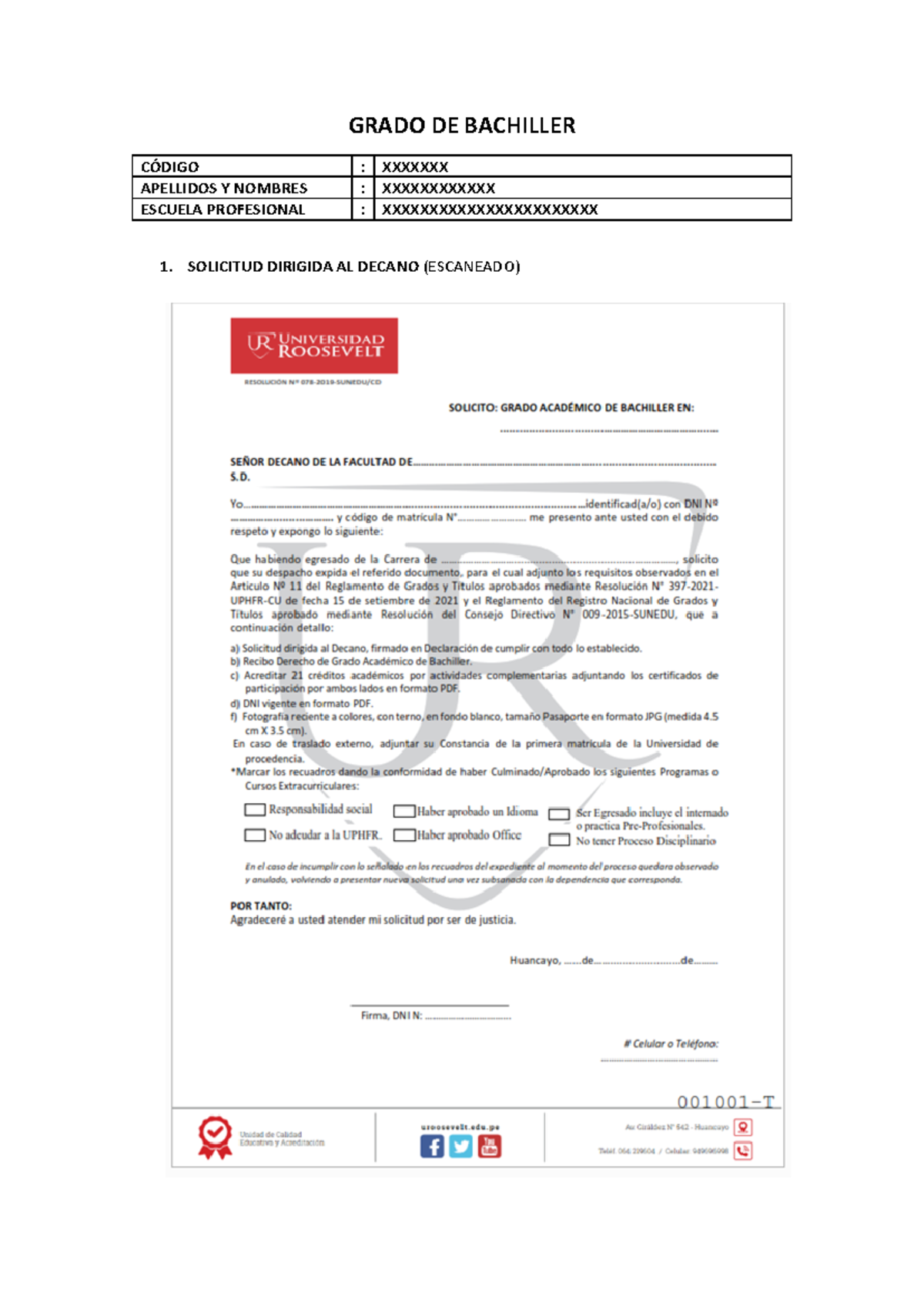 A Formato Grado DE Bachiller PAGO Unico - GRADO DE BACHILLER CÓDIGO ...