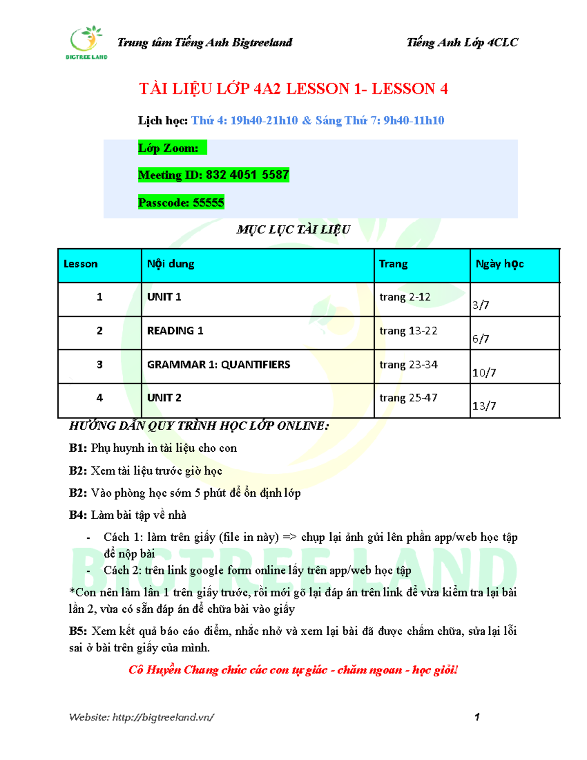 4A2 Lesson 1- Lesson 4 - tieng anh - TÀI LIỆU LỚP 4A2 LESSON 1- LESSON ...