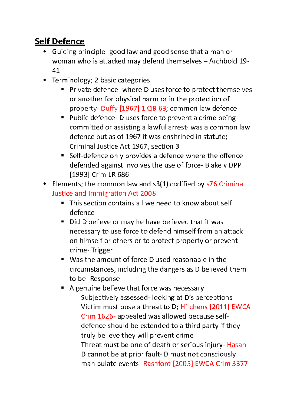 Self Defence - Self Defence Guiding principle- good law and good sense ...