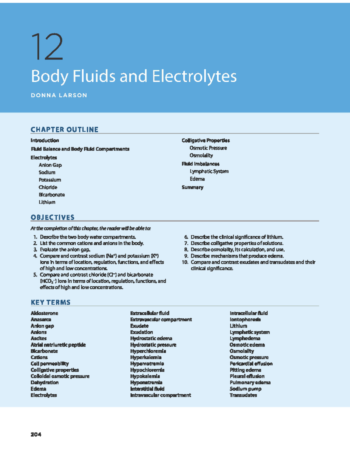 Fluids and Electrolytes - Studocu