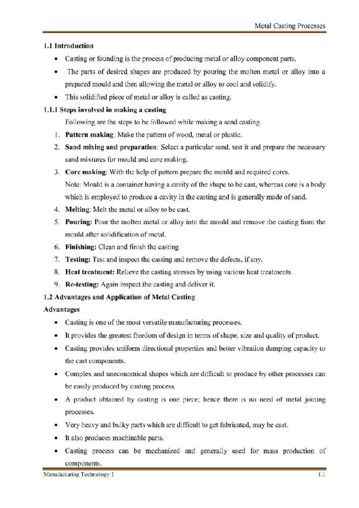 ME3393 Manufacturing Processes Reg 2021 Notes Unit I - Manufacturing ...